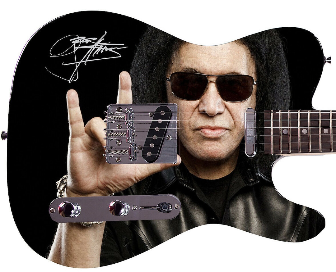 Gene Simmons Autographed Photo Guitar - Etsy