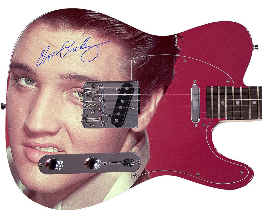 Elvis Presley Autographed Face Photo Guitar - Etsy