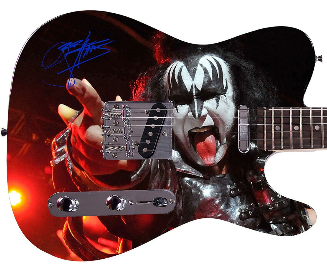 Gene Simmons Autographed Photo Guitar Concert Face - Etsy