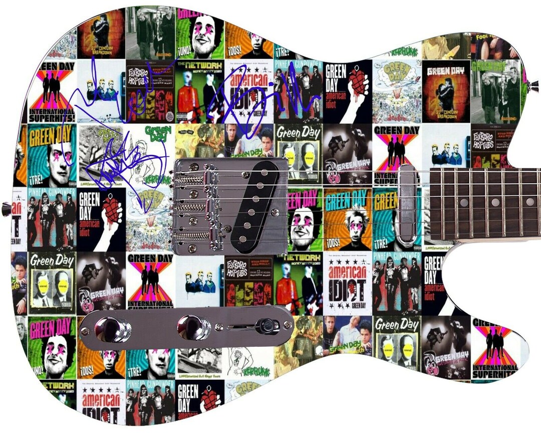 Green Day Autographed LPS Album Cover LP DVD Cd Imagen Photo Guitar - Etsy