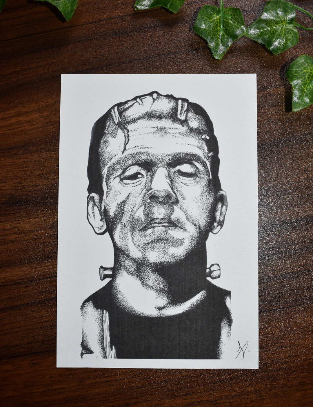 Frankenstein Art Print | Horror Art Prints | Gothic Home Decor - Etsy