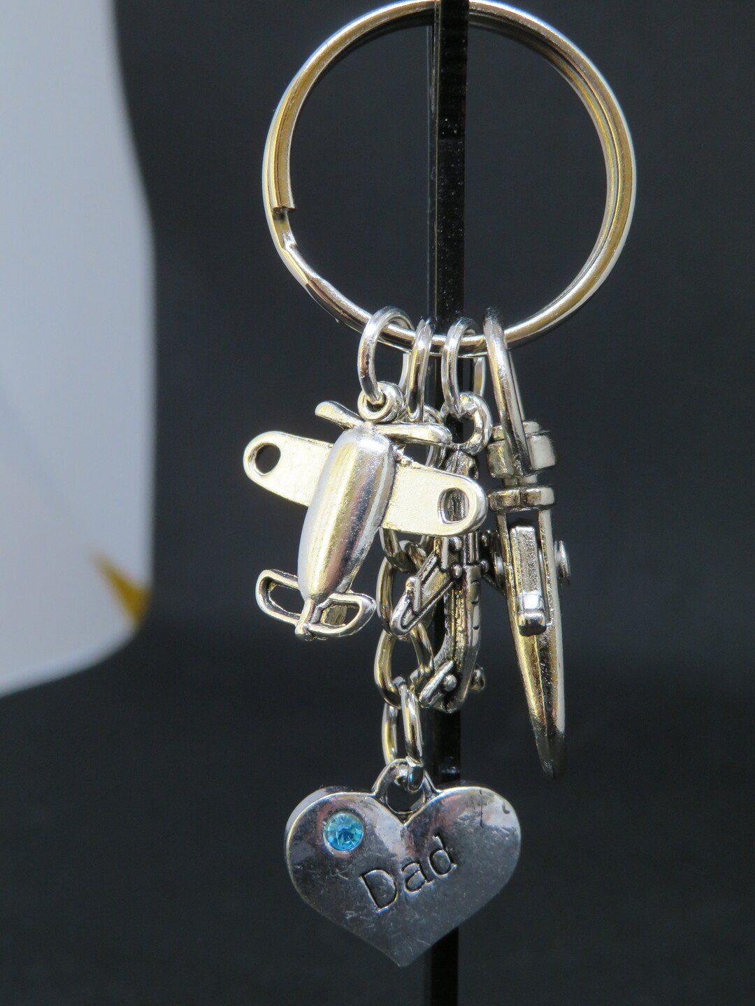 Unique Handmade Aeroplane Themed Dad Keyring With 3D Monoplane and 3D ...