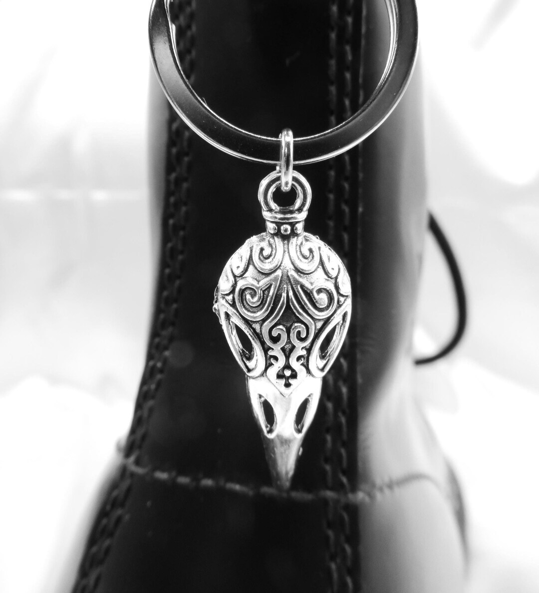 3D Plague Doctor Boot Charms: Silver Raven Skull Mask - Dr Martens Docs ...