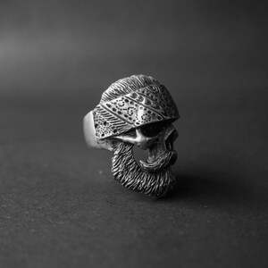 Bandidos Bearded Ring Bearded Skull Ring Bearded Skullring - Etsy UK