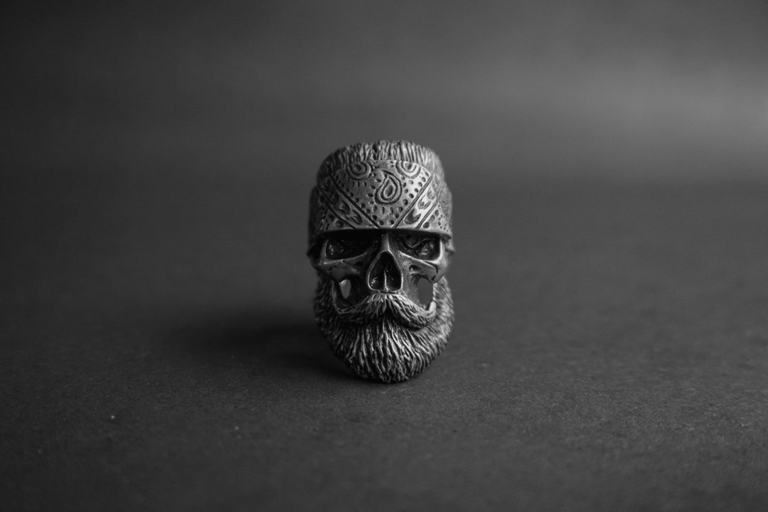 Bandidos Bearded Ring Bearded Skull Ring Bearded Skullring - Etsy UK