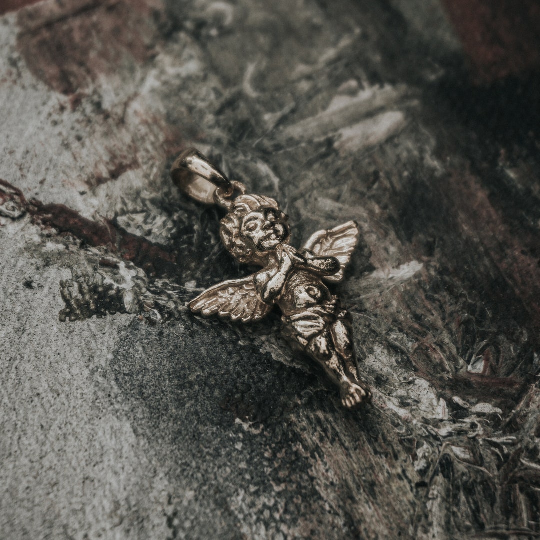 Baby Guardian Angel Pendant Skullring Skull Ring - Etsy