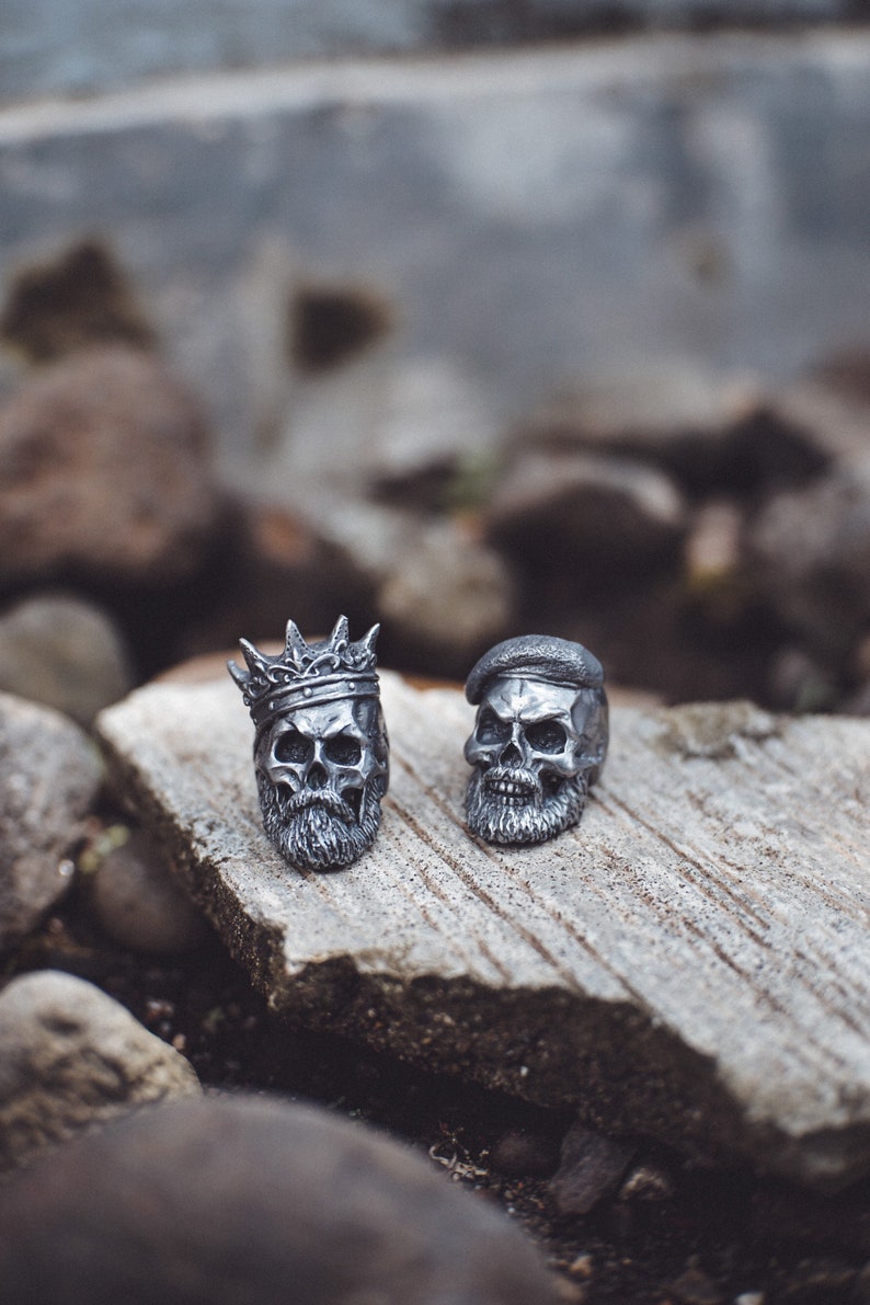 Crown of Beard Bearded Ring Bearded Skull Ring Bearded - Etsy