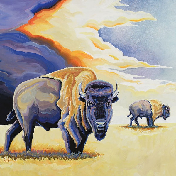 Buffalo Storm Painting - Etsy