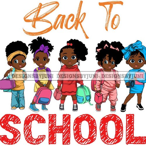 Back to School Clipart Vector School Clipart African - Etsy Ireland