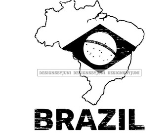 Brazil Map Svg | Etsy