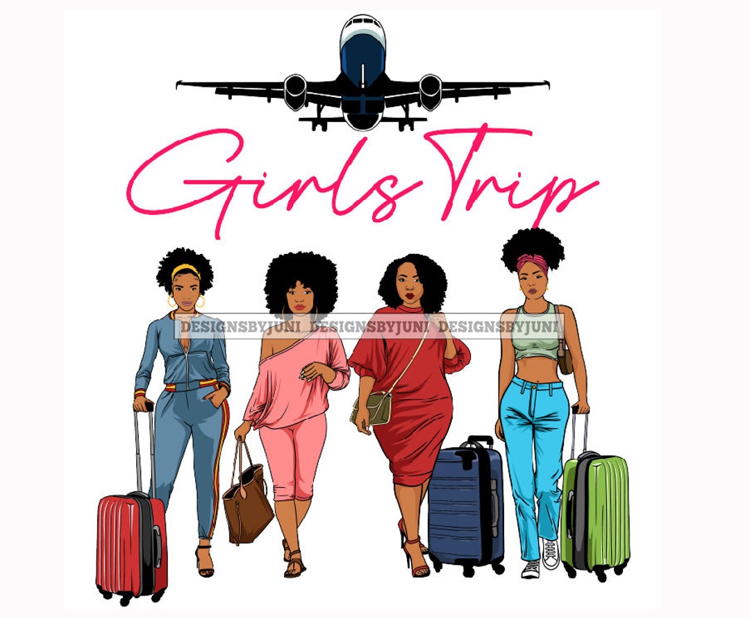 Black Woman Girls Trip Getaway Friends Vacation Trip Together - Etsy