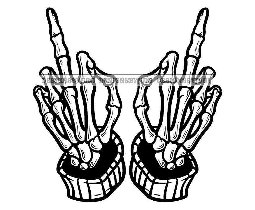 Shhh Skeleton Drawing