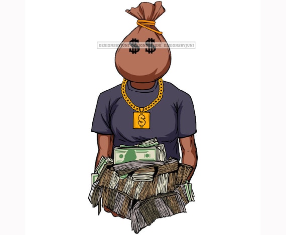 Gold Chain Gangster Clipart