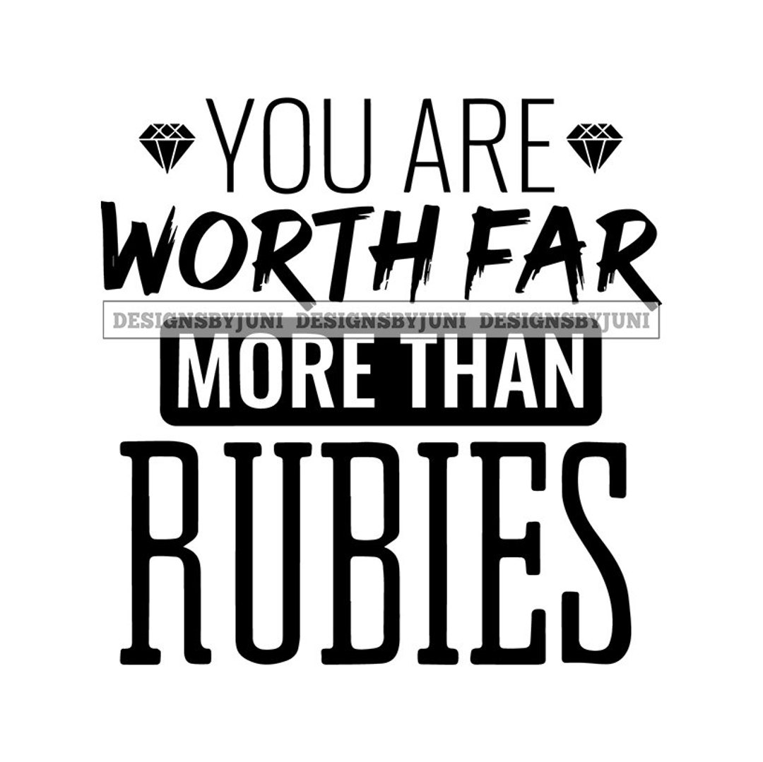 Quote Ruby Precious Crystal Beautiful Positivity SVG PNG JPG - Etsy