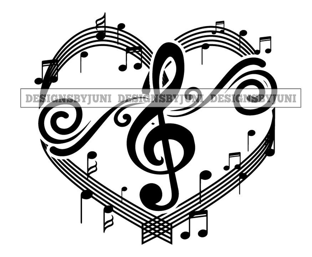 Music Notes Heart Clipart