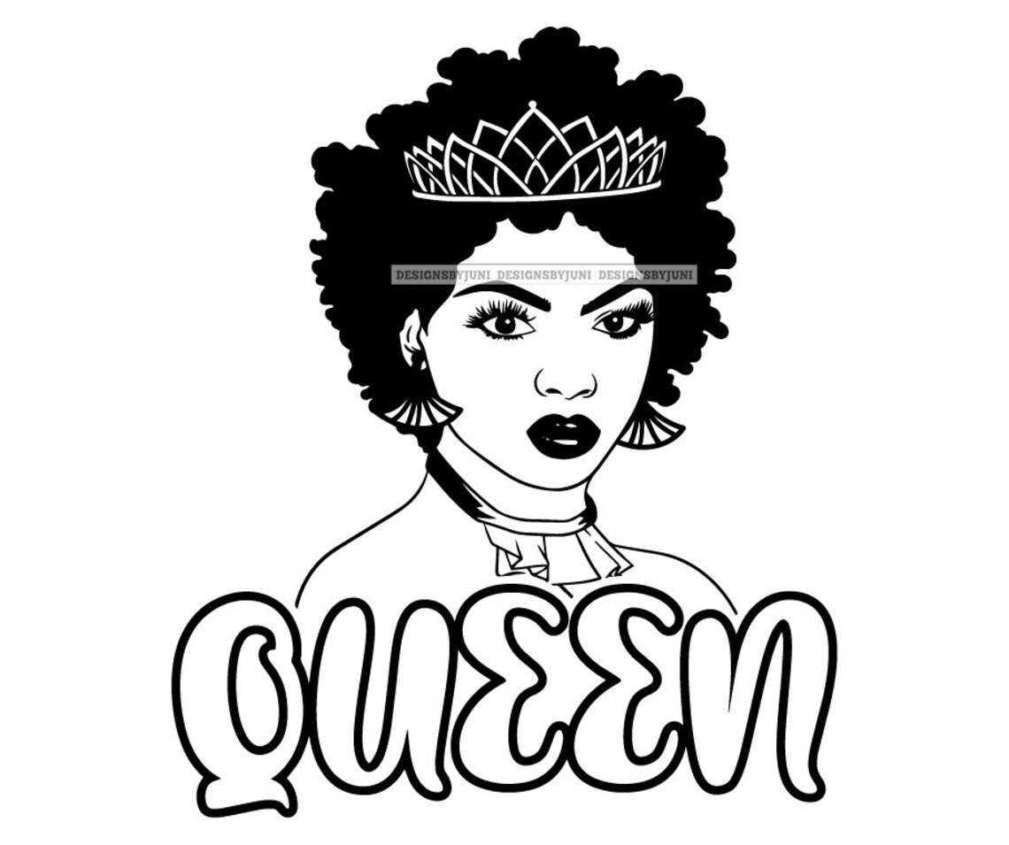 Afro Woman Nubian Queen Hair Beautiful African American | Etsy