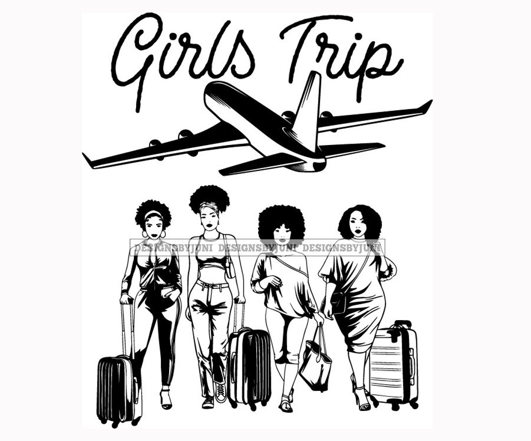Black Woman Girls Trip Getaway Friends Vacation Trip Together - Etsy