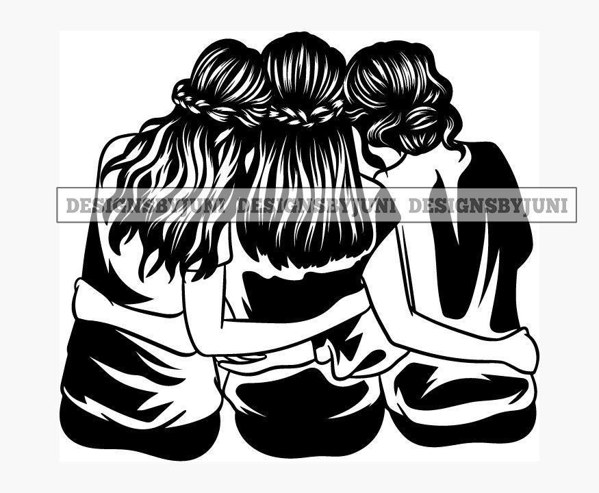 3 Siblings Silhouette