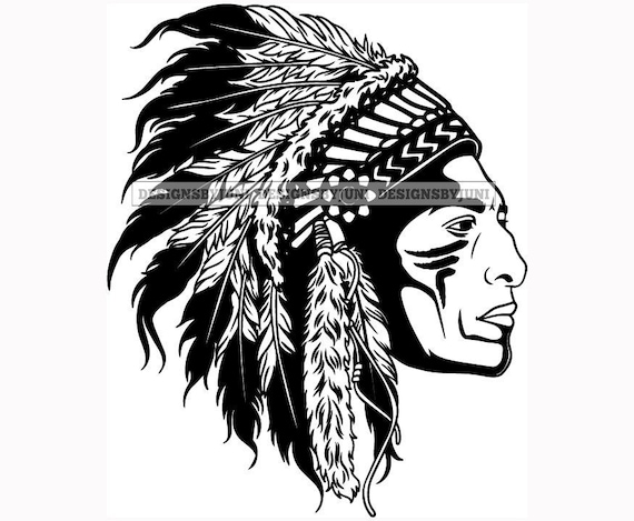 Cherokee Indian Line Art
