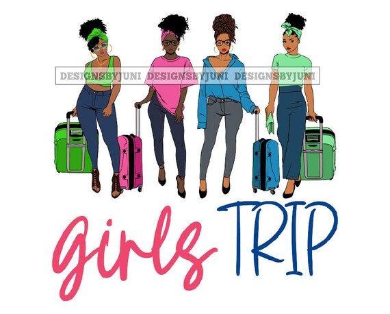 Black Woman Girls Trip Getaway Friends Vacation Trip Together - Etsy