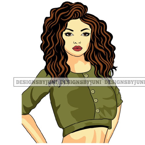 Latina Woman SVG Diva Classy Lady Nubian Queen Afro Hairstyle - Etsy
