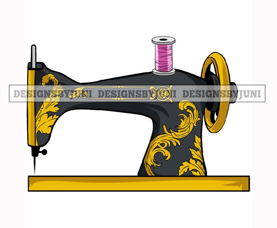 Tailor With Sewing Machine Clipart