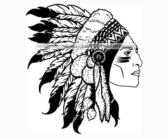 Cherokee Indian Line Art