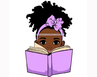 Black Girl Reading - Etsy