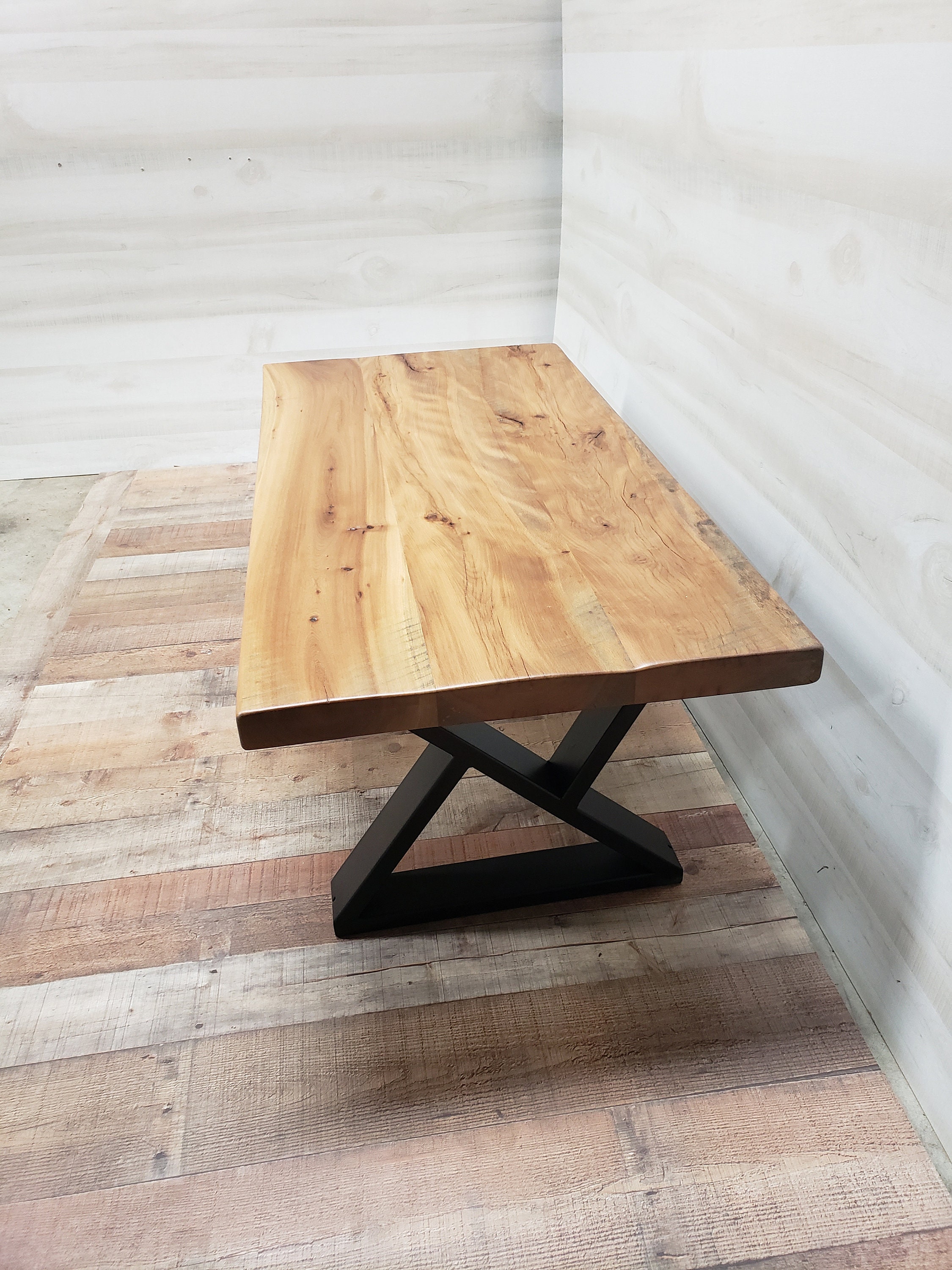 Reclaimed Barn Wood Z Leg Coffee Table - Etsy