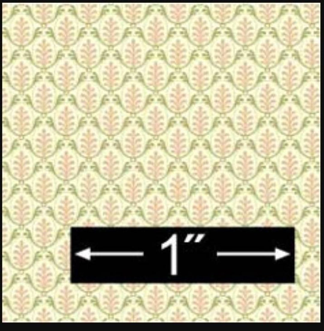 1:24 Scale Wallpaper, Small Print, A5 Sheet of Paper, Wallpaper, Half ...