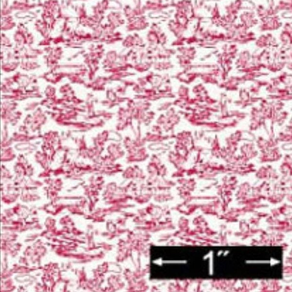 Red Toile Wallpaper - Etsy