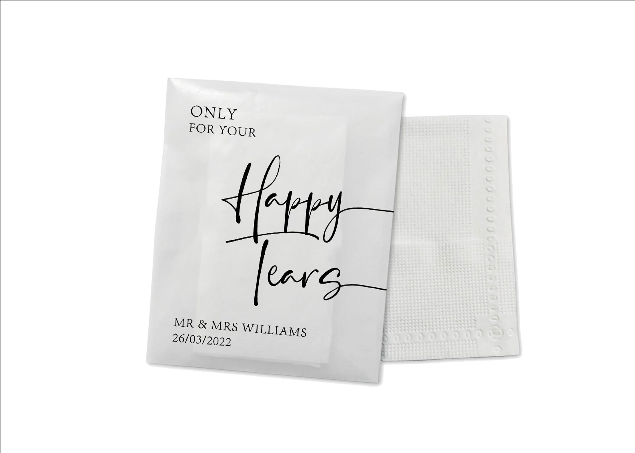 Happy Tears Personalised Tissue Packets Wedding Tissues - Etsy UK