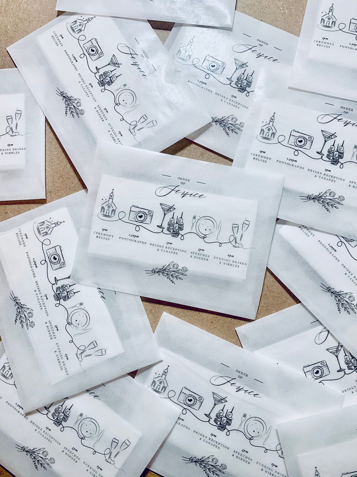 Personalised Order of Service Tissue Packets | Wedding Tissues ...