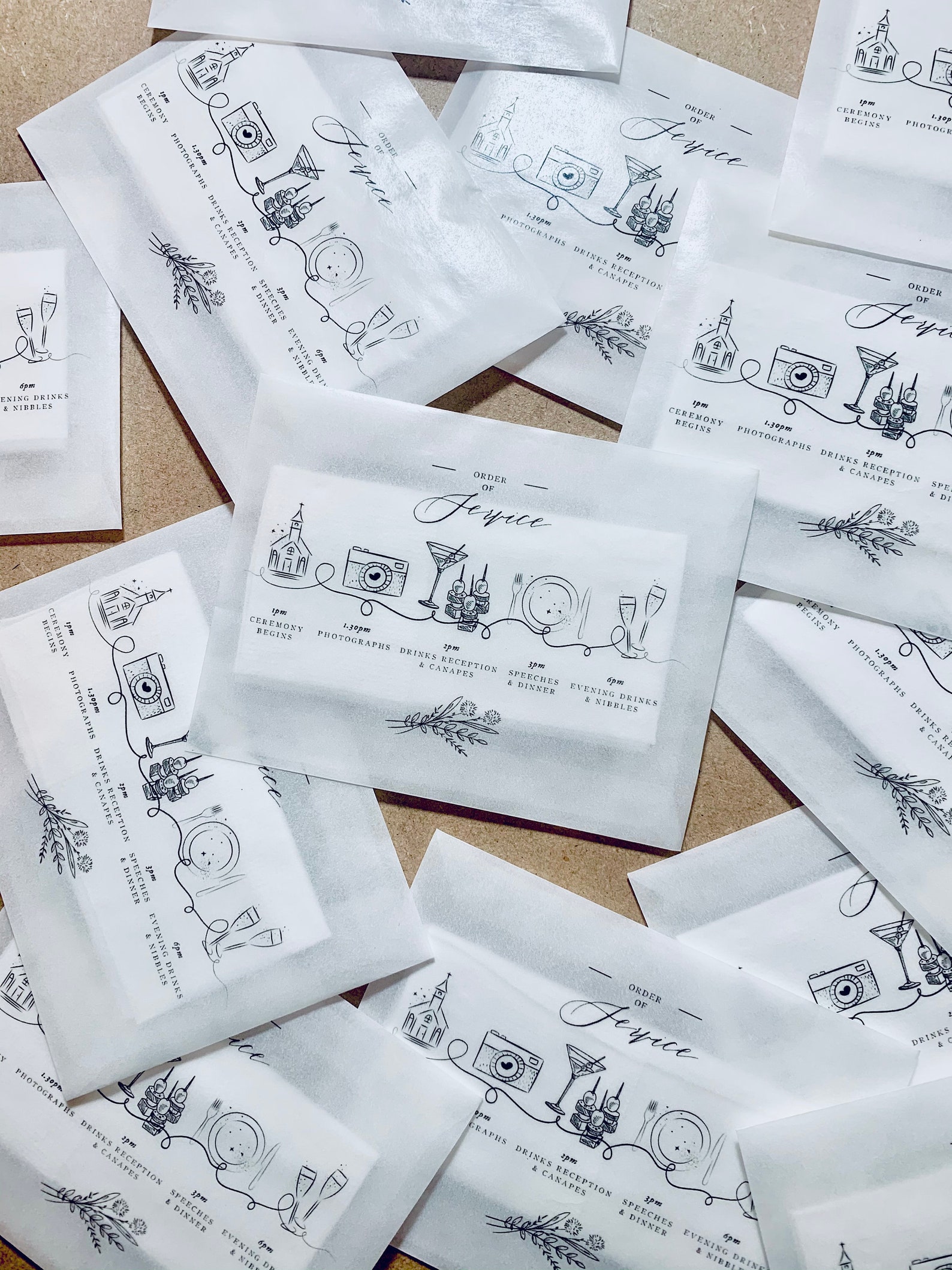 Personalised Order of Service Tissue Packets | Wedding Tissues ...