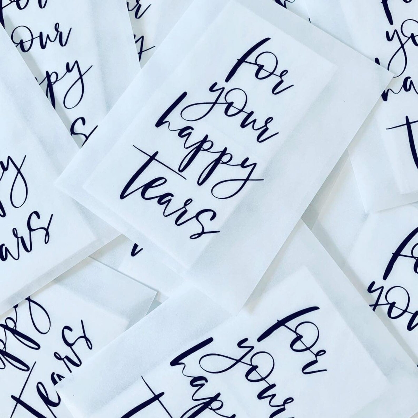 Wedding Favor Tissue Packets | 'for Your Happy Tears', Biodegradable - Etsy