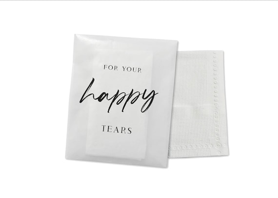 20 X Happy Tears Tissue Packets Wedding Tissues Wedding | Etsy