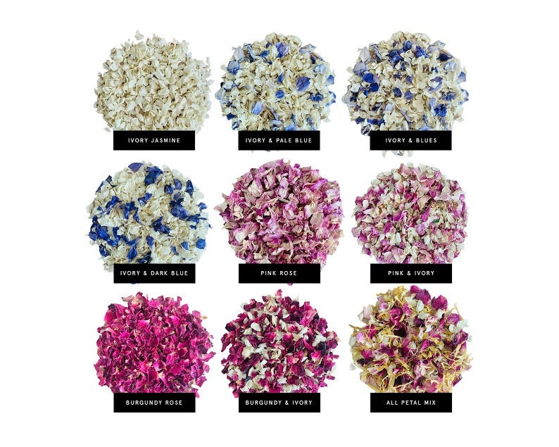 Personalized Wedding Confetti Packets | Biodegradable Real Flower ...