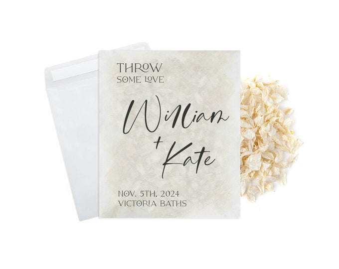 Wedding Confetti Bags 100% Biodegradable Glassine Bags Personalised ...