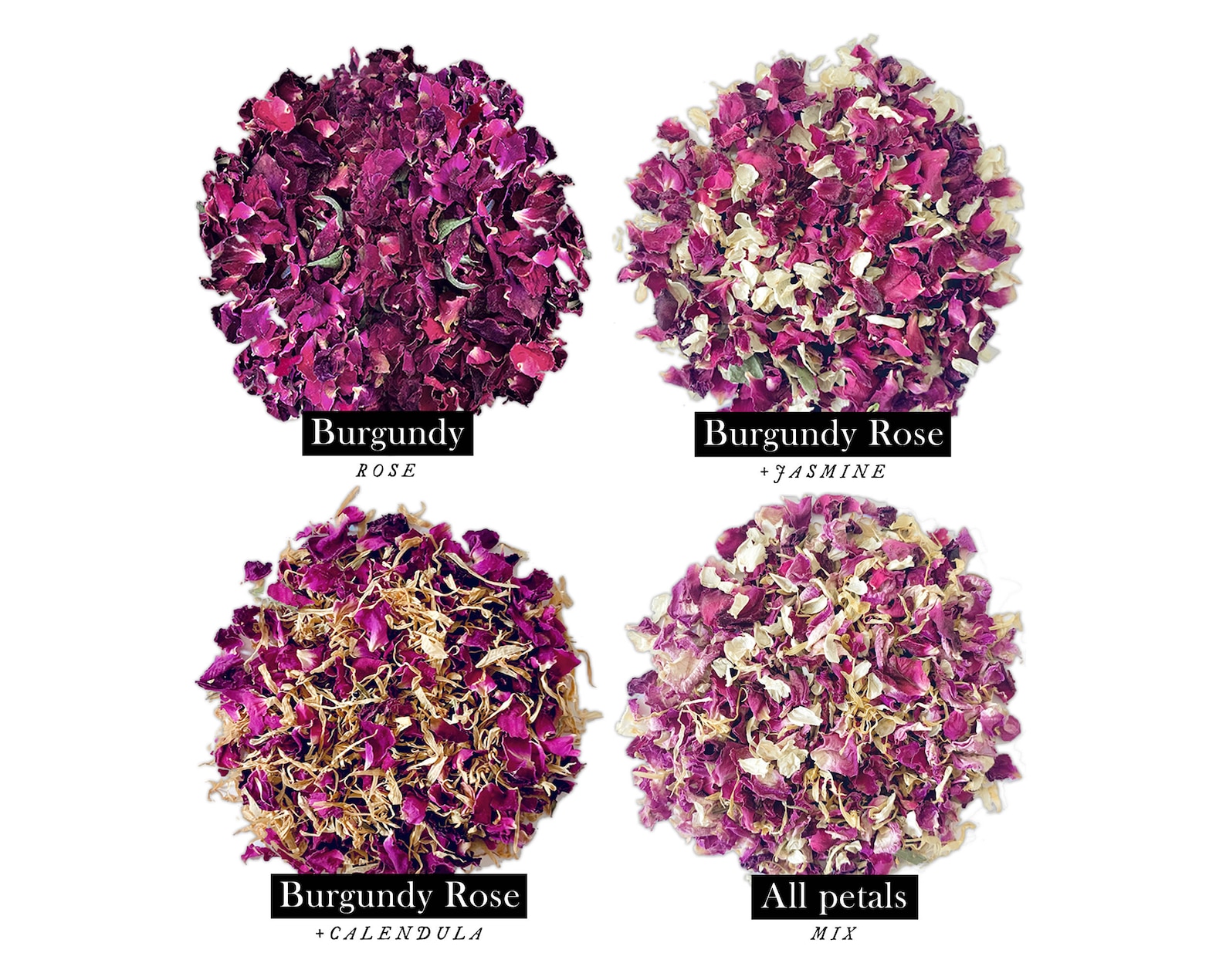Personalized Wedding Confetti Packets | Biodegradable Real Flower ...