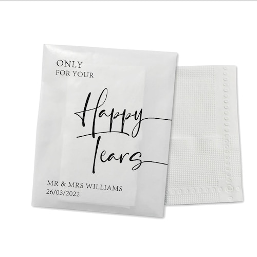 Happy Tears Personalised Tissue Packets Wedding Tissues - Etsy