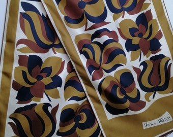 French Vintage Silk Scarf - Etsy