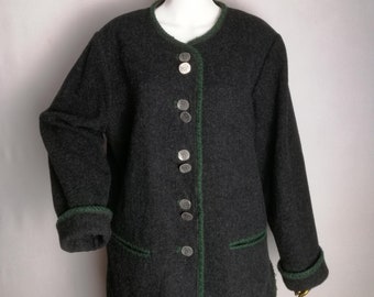 90s Vintage Geiger Womens Tyrolean Boiled Wool Jacket Made 90s Vintage Geiger Womens Tyrolean Boiled Wool Jacket Made