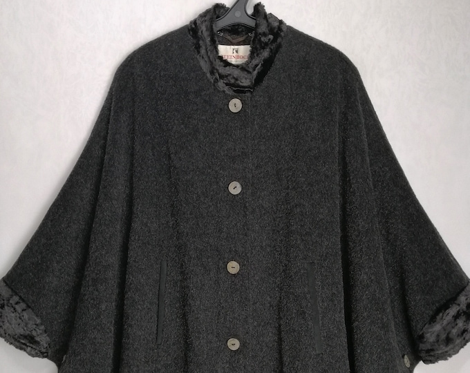 STEINBOCK Wool Cape, Austrian Trachten Coat, Oversized Dirndl Wrap ...