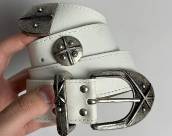 Austrian Dirndl Belt, Green Linen Oktoberfest Belt, Silver Buckle ...