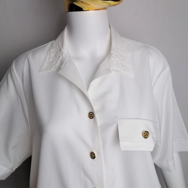 White Gold Button up Shirt - Etsy