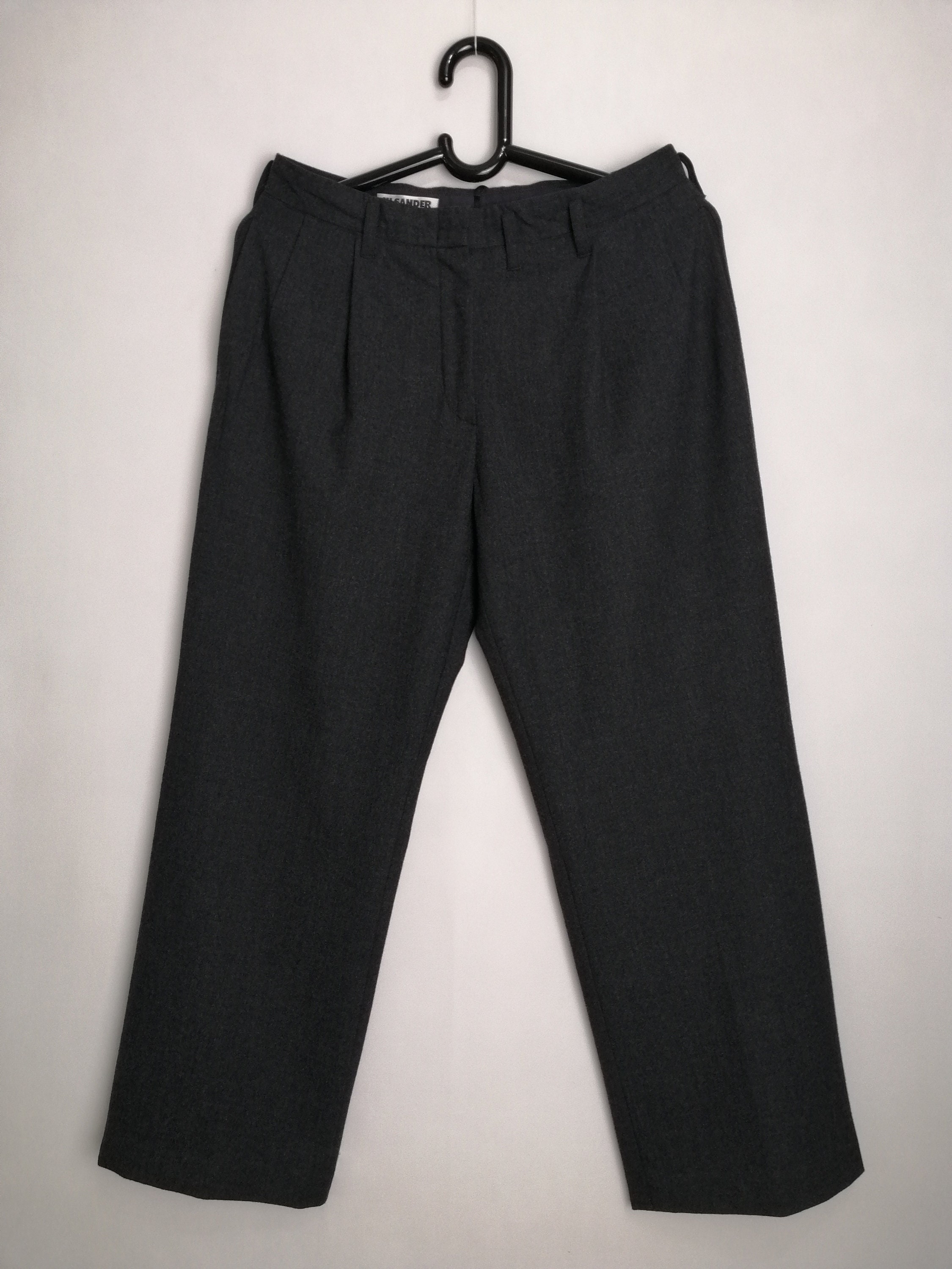 JIL SANDER Vintage Womens Wool Pants Tailored Wide Leg Suit JIL SANDER Vintage Womens Wool Pants Tailored Wide Leg Suit