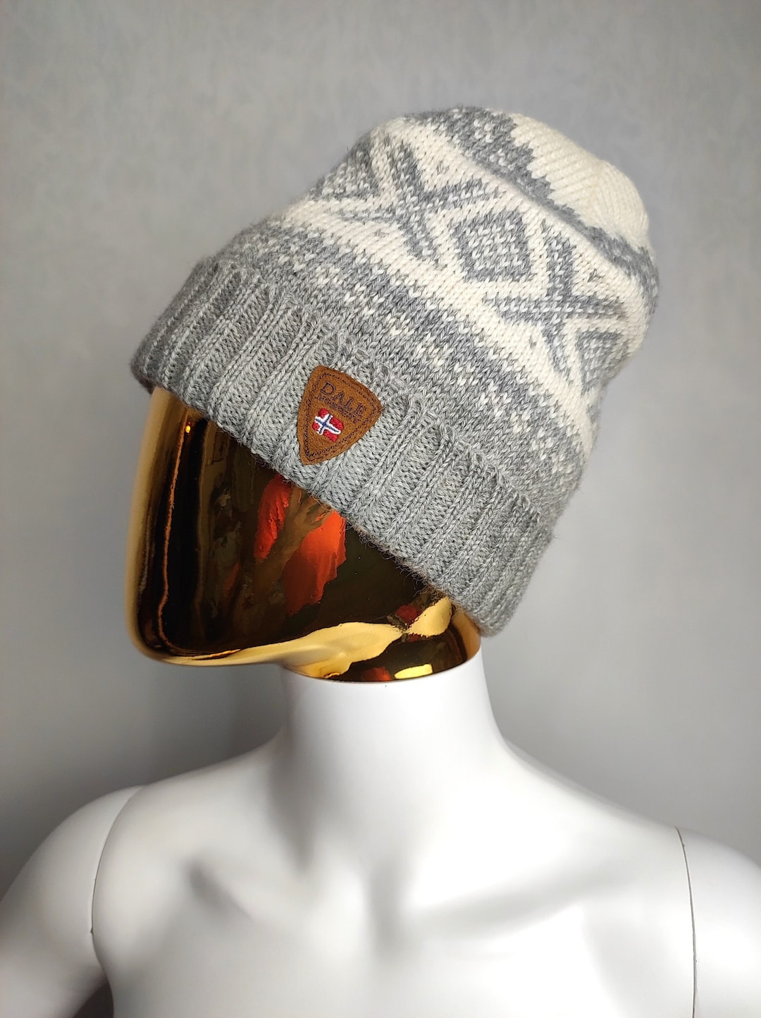 DALE OF NORWAY Wool Hat, Scandinavian Beanie Hat, 90s Nordic Pattern ...