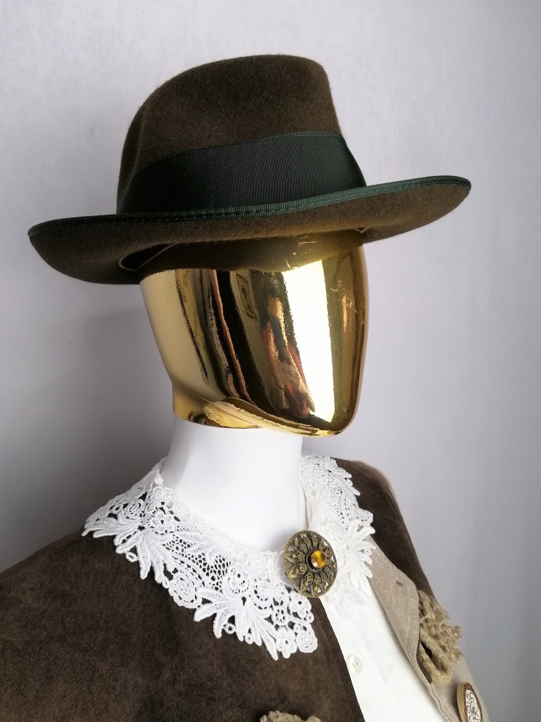 Tyrolean Felt Hat, Vintage Oktoberfest Hat, Austrian Wool Fedora ...