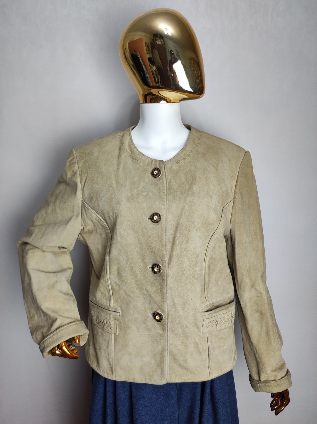 Oktoberfest Suede Jacket, Austrian Leather Jacket, Traditional Tyrol ...