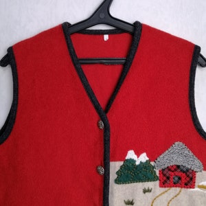 Austrian Boiled Wool Vest, 80s Trachten Dirndl Vest, Oktoberfest ...